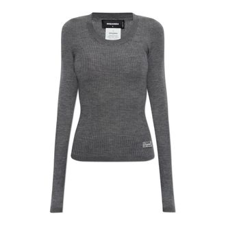 Dsquared2 Figurbetontes Oberteil - - Knitwear - Damen - Grau - XS