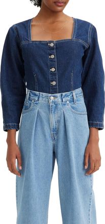 Levi's Damen Milo Denim Blouse Top, Do It 2, Blau, XS