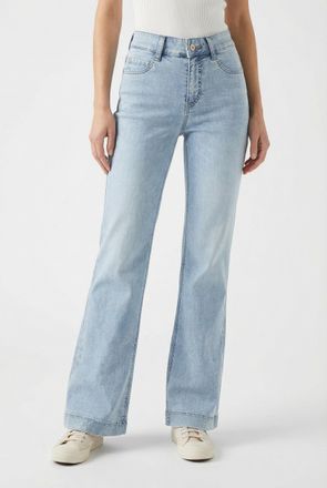 MAC Broeken Weite Jeans MAC DREAM WIDE, Damen, Gr. 38, L&auml;nge 34, light azure blau, Denim/Jeans, Obermaterial: 75% Baumwolle, 12% Modal, 9% Polyester, 4% Elasthan,