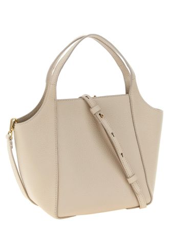 Brunello Cucinelli Leather Top Handle Bag - Beige