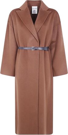 Semicouture Femme, Manteaux, Brun, Taille: 38 FR Belted Manteaux