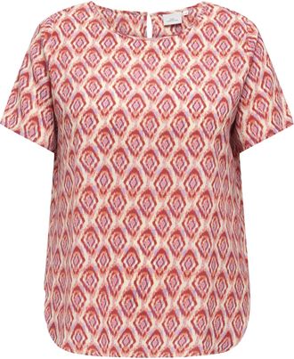 Only Carmakoma Damen Carvica S/S Top WVN Noos, Equestrian Red, 46