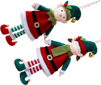 Aboofan 2stücke Elfen-plüschpuppen Als Paarfiguren-Ornament Weicher Elfenplüsch Winter-plüschelelfen Für Weihnachtsregaldekoration Und Feiertagselfen