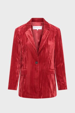 Gerard Darel Veste en velours frapp&eacute; - MALVYNN - Rouge baiser