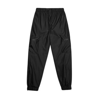 Rains Wasserdichte Cargohose mit elastischem Bund - - Trousers - Herren - Schwarzk - L