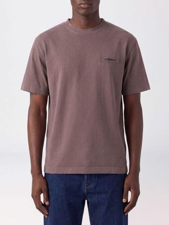 Jacquemus Baumwoll-T-Shirt mit Rundhalsausschnitt und kontrastierendem Applikationslogo
