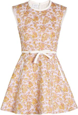 Giambattista Valli Jacquard-Minikleid mit Blumenmuster - Rosa