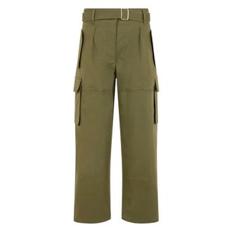 Alberta Ferretti Femme, Pantalons, Vert, Taille: 38 FR Pantalon Cargo Large