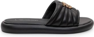 Pinko Pinko, Femme, Chaussures, Noir, Taille: 40 EU Love Birds Quilted Sandales