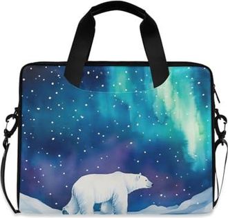 Alaza Sac pour ordinateur portable de 16 &agrave; 15,6 pouces, motif loups et toiles daraign&eacute;e, sac pour ordinateur portable, sac &agrave; bandouli&egrave;re pour femme, homme, 