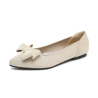 Generic Chaussures de danse latine pour femme - Chaussures plates &agrave; enfiler pour femme - Confortables et &eacute;l&eacute;gantes - Avec noeud - Bleu - Pointure 38 - Confort