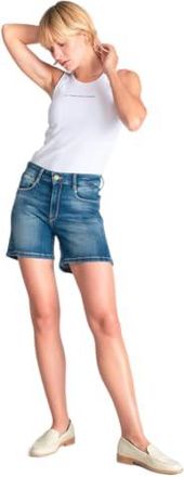 Le Temps Des Cerises Short Katie en Jeans Bleu délavé