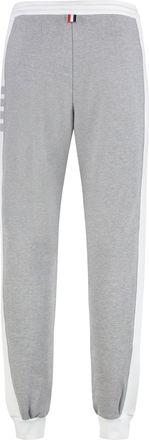 Thom Browne Mens Tricolor Cotton Track Pants Grey