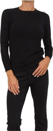 Emme Di Marella Emme DI Marella, Femme, Pulls, Noir, Taille: 40 FR Maille ras du cou