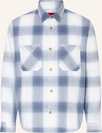 HUGO BOSS Hugo Flanell-Overshirt Erato blau