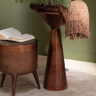 M&S Collection M&s - Sellette ronde 33x33x64 cm en aluminium bronze - alzu