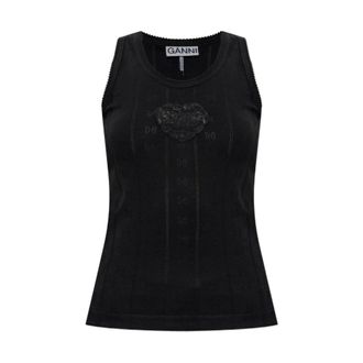 Ganni &Auml;rmellose Oberteile - - Tops - Damen - Schwarzk - XS