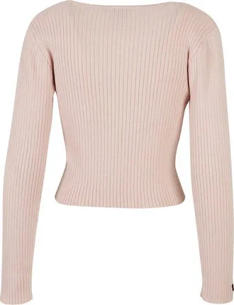 Fubu Cardigan Fubu Damen FW222-016-1, Corporate Rib Knit Bolero rose (1-tlg)
