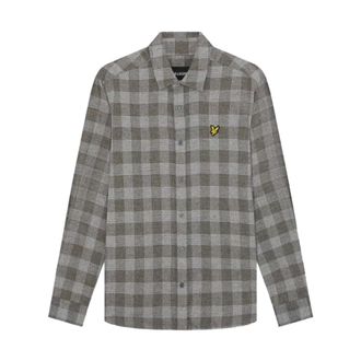 Lyle & Scott Static Plaid Flanellhemd - - Shirts - Herren - Grau - M