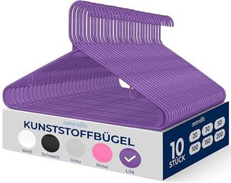 SereneLife Kleiderbügel Platzsparend 10 Stück, Bügel rutschfest mit Einkerbungen im Schulterbereich für Kinder & Erwachsene, Hangers Clothes, Aufhänger für Garde
