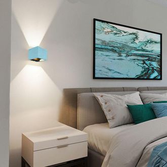 Globo Lighting Applique murale lampe de couloir led lampe de salon bleu antique haut bas h 9,8 cm