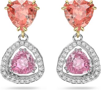 Swarovski Millenia Ohrstecker, Pinke, Mehrfarbige Ohrringe mit Strahlendem Swarovski Kristall