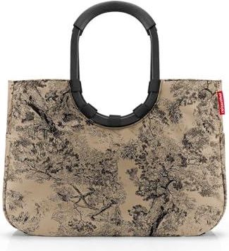 Reisenthel loopshopper L - Sac solide avec compartiments pratiques en bouteilles PET recyclées - Design charmant et imperméable - Doré, Marron jacquard, L