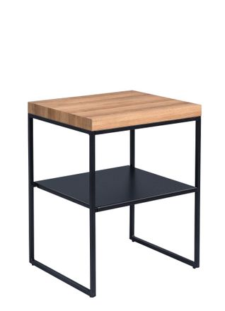 M2 Kollektion Vista 4 Beistelltisch, MDF Dekor Eiche braun, 50x40cm, H&ouml;he 62cm