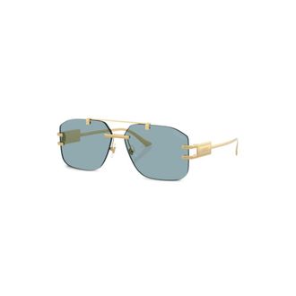 Versace Homme, Accessoires, Jaune, Taille: 54 MM Lunettes de soleil Aviateur