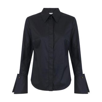Elisabetta Franchi Gestreiftes Oversized-Manschettenhemd - - Blouses & Shirts - Damen - Schwarzk - XL