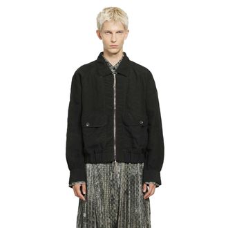Ziggy Chen Puppytooth Cropped Aviator Jacket