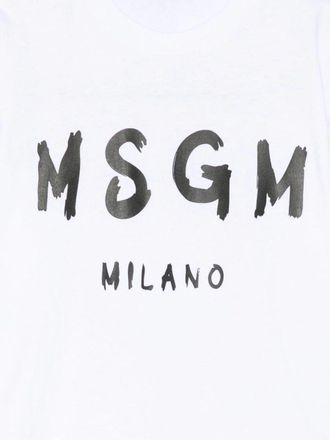 Msgm Cotton Logo T-Shirt - White