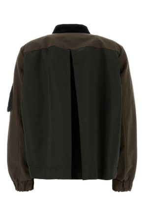 sacai Mixed-Fiber Jacket - Brown