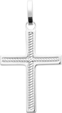 Brillaxis Pendentif croix argent rhodi&eacute;