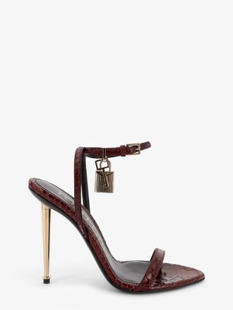 Tom Ford Laminated leather sandals with iconic padlock - TOM FORD - gender_Woman
