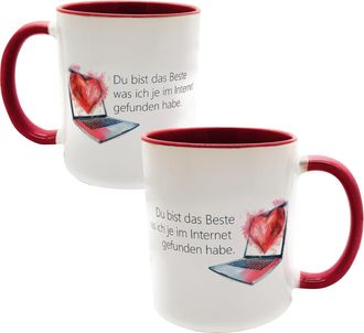 Generic Tasse Du Bist das Beste Geschenk zum Valentinstag für Online-Paare inkl. Geschenkverpackung (Laptop)