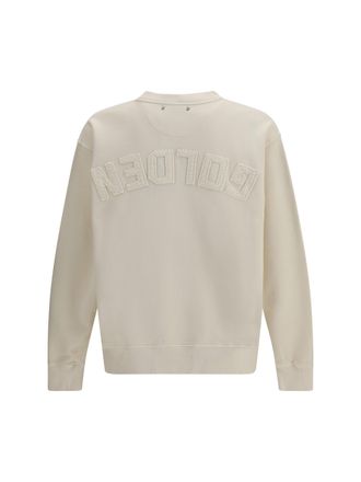 Golden Goose Mens Sweatshirt Jersey Capsule Heritage White Cotton Sweatshirts Sweater