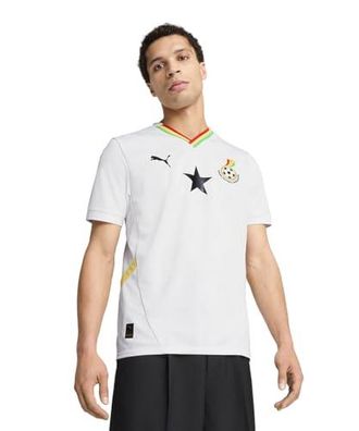 Puma Maillot domicile Ghana 2025 pour homme, blanc/jaune, L
