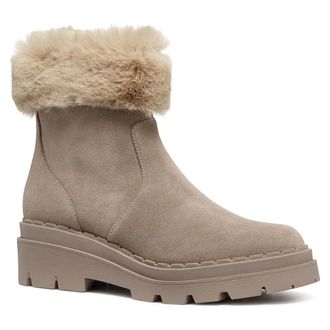 Geox WOMAN D FELLENY BIKER/AMPHIBIANS BOOTS TAUPE/BEIGE 39_EU