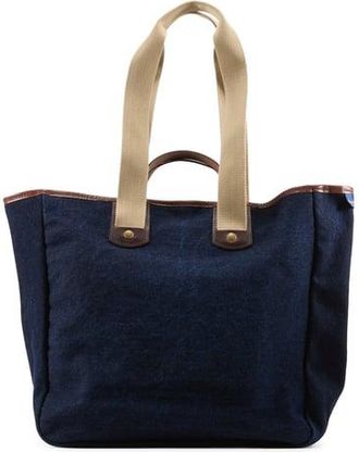 Bleu de Chauffe Sac cabas Meline en coton et cuir