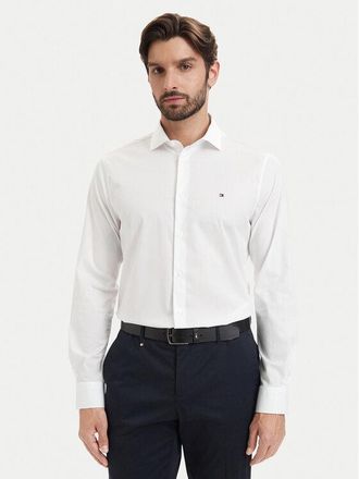 Tommy Hilfiger Hemd Cl Solid MW0MW43749 Wei&szlig; Regular Fit