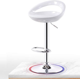 Generic Verstellbare Drehhocker, gr&uuml;ne Tresenst&uuml;hle mit Fu&szlig;st&uuml;tze, H&ouml;he 60-80 cm, Moderne Esszimmerm&ouml;bel f&uuml;r K&uuml;che, Kneipe und Zuhause