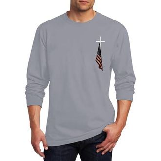 Generic Chemise d&eacute;contract&eacute;e &agrave; manches longues et col rond pour homme, t-shirt graphique l&eacute;ger et respirant, haut confortable pour le printemps et lautomne 20