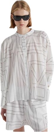 Meimeij Femme, Blouses et Chemises, Blanc, Taille: 46 FR M6Ebb2 Chemise Kimono avec surpiq&ucirc;res et col cor&eacute;en