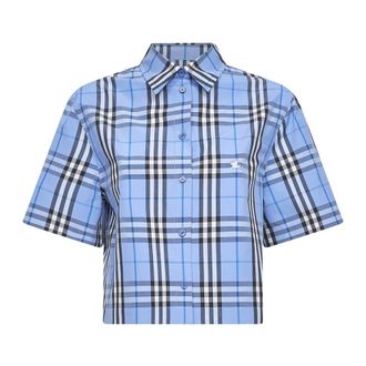 Burberry Femme, Blouses et Chemises, Bleu, Taille: 38 FR Burberry Chemises