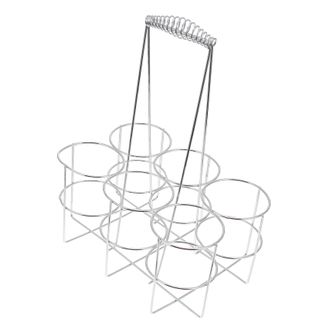 Lurrose Edelstahl Bierflaschenhalter Flaschenkasten Organizer mit Tragegriff f&uuml;r K&uuml;che und Party