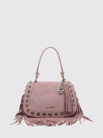 La Carrie Sac &agrave; bandouli&egrave;re Aztec en daim avec clous et franges