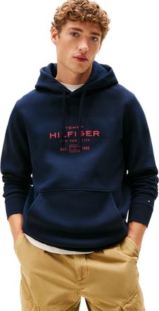 Tommy Hilfiger Herren Hoodie Oval Graphic mit Logo, Blau (Desert Sky), XXL
