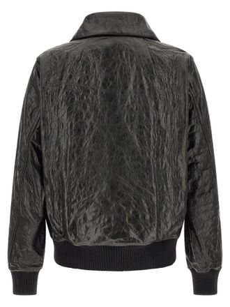 Rick Owens Mens Black Lamb Leather Jacket Clothing