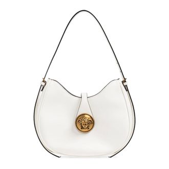 Versace Femme, Sacs, Blanc, Taille: ONE Size Embl&egrave;me Nappa Hobo Bag